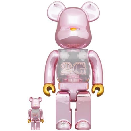 BE@RBRICK 2G PINK GOLD CHROME 100％ & 400％ Original Bearbrick